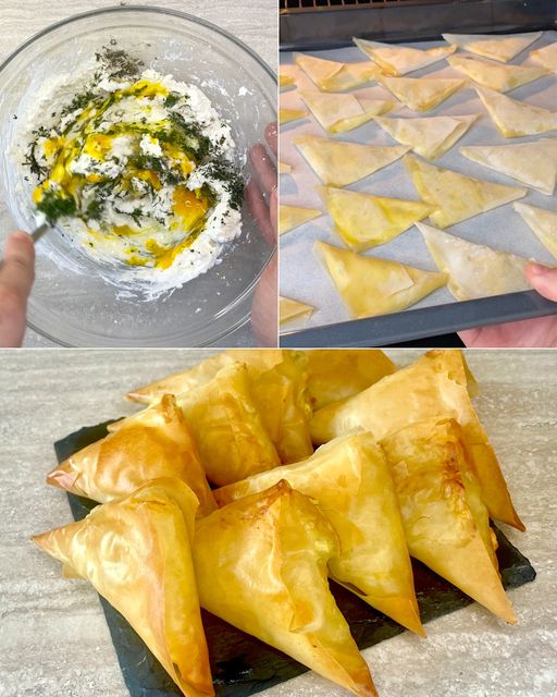 Tiropitakia: la receta de hojaldre griego con relleno de queso feta ...